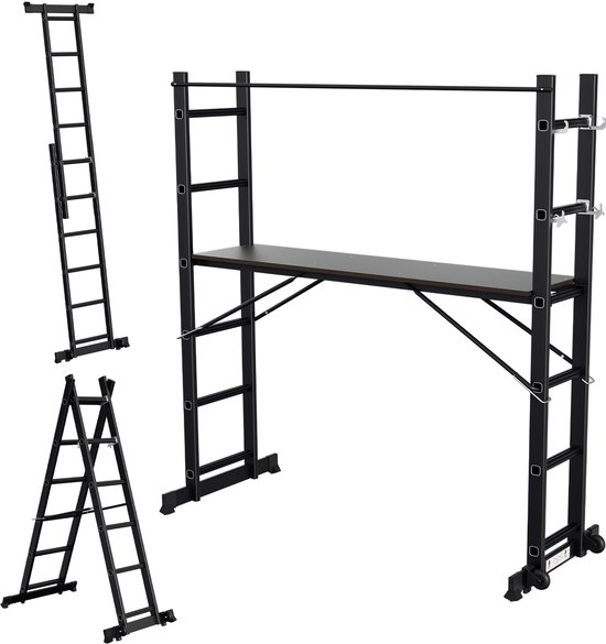 Kamersteiger Multifunctionele - A-Ladder 2 X 6 stappen - Werkhoogte 1.1 ...