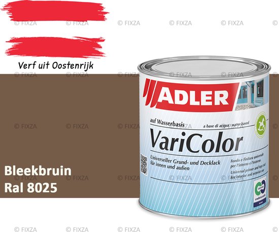 ADLER Varicolor Lakverf RAL 8025 – Bleekbruin 750 ml – 2-in-1 Houtverf ...