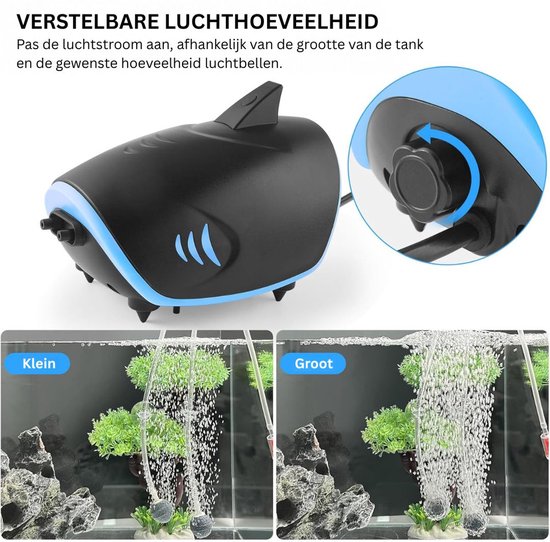 CRLYN® Luchtpomp Aquarium - Zuurstofpomp - Luchtsteen | bol