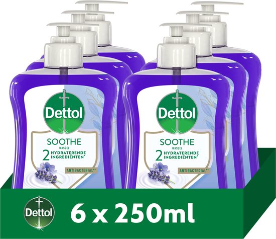 Dettol Handzeep Lavendel & Vioolbloesem (Soothe) - 6 x 250ml - Voordeelverpakking | bol