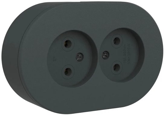 Opbouw stopcontact zwart - OVIVO - stopcontacten - wandcontactdoos | bol