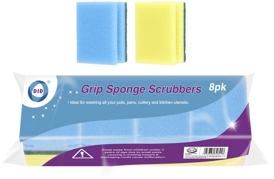 DID Schuur sponzen - 8x - schoonmaak spons - afwas / keuken ...