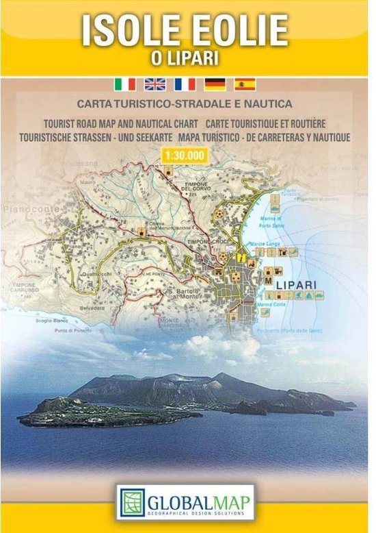 Global Map Toeristenkaart Isole Eolie o Lipari 1:25.000 | bol.com