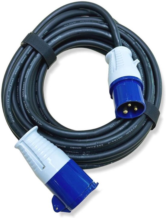 Camping Stroomkabel 10 m - H07RNF 3G2,5, 16A IP44 - Verlengkabel voor ...