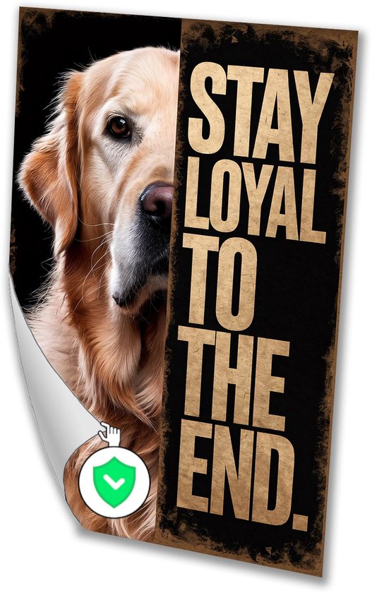Golden retriever loyaal kunstwerk - Hond posters - Poster dieren ...