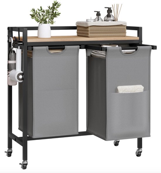 Varnox Wasmand kastje - Wasmandkastje - Tafel met wasmand - Wasmand met ...