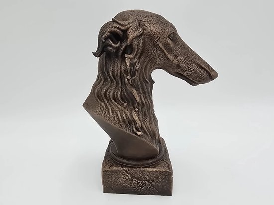 Buste de Barzoï - Lévrier élégant - Sculpture artistique | bol