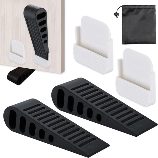 Deurstopper Wig voor Vloer - Antislip Duurzaam en Zwaar Rubberen Wiggen ...