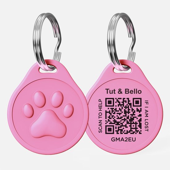 Roze Duurzame, waterbestendige gepersonaliseerde Hondenpenning ...