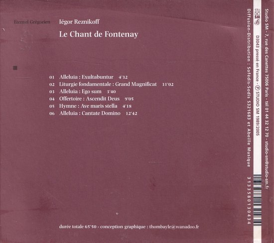 Le Chant de Fontenay - Iégor Reznikoff - Eternel Grégorien, Eternel ...