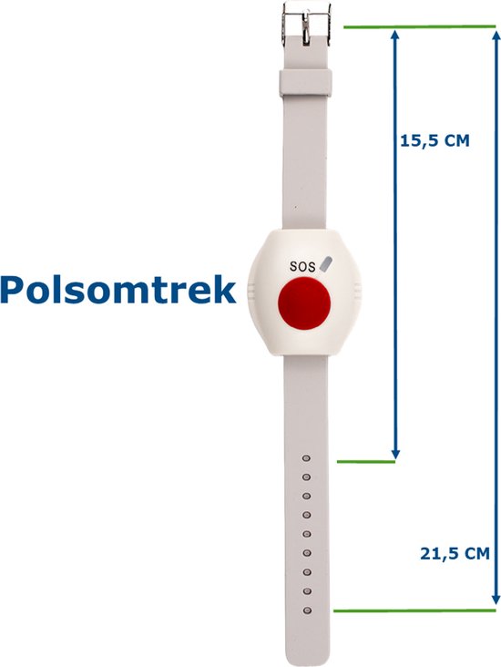 Alarmknop Set Basis XL(AHO) – Extra Grote Noodknop + Alarmhorloge – Met ...