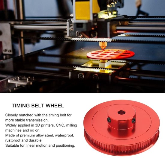 80 Tooth Synchronous Wheel GT2 Pulley for 3D Printer Steel Milling ...