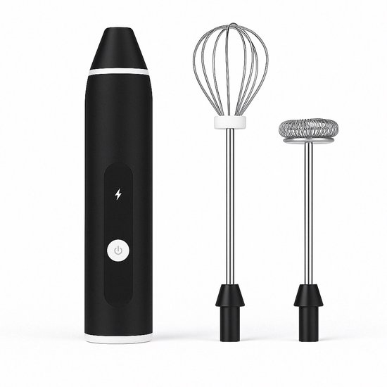 Premium Melkopschuimer Earkings - Melkschuimer Oplaadbaar met Meegeleverde USB Kabel -... | bol