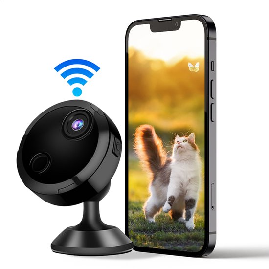 WIFI Mini Spycam - Mini IP camera HD draadloos - Nachtzicht met ...