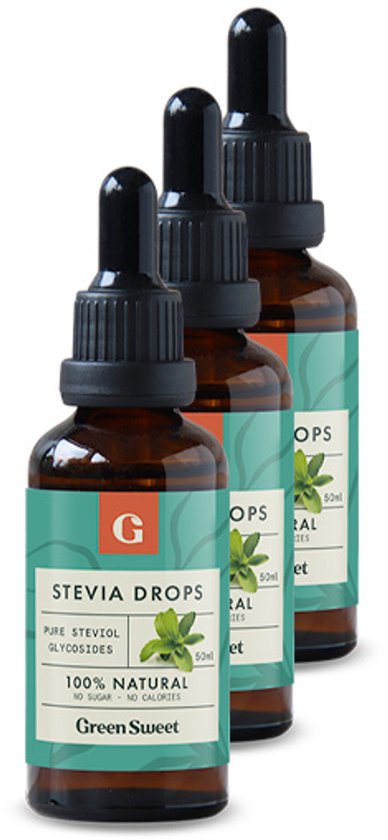 Green Sweet | Sweet Drops Naturel | 50ml | 3 stuks | 3 x 50 ml | bol
