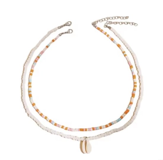 Jomide Chokers schelpjes Multi Colours - 2 stuks | bol