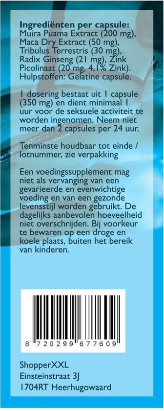 Libido Extreme 2.0 voordeel verpakking - 18 Erectiepillen voor mannen ...