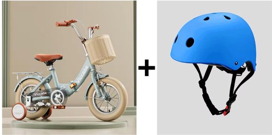 Kinderfiets 12 inch • Meisjes en Jongesfiets met mandje en helm ...