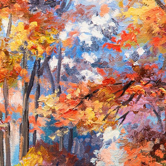 Graphic Message Tuin Schilderij op Outdoor Canvas Bospad - Bomen Landschap - Natuur... | bol.com