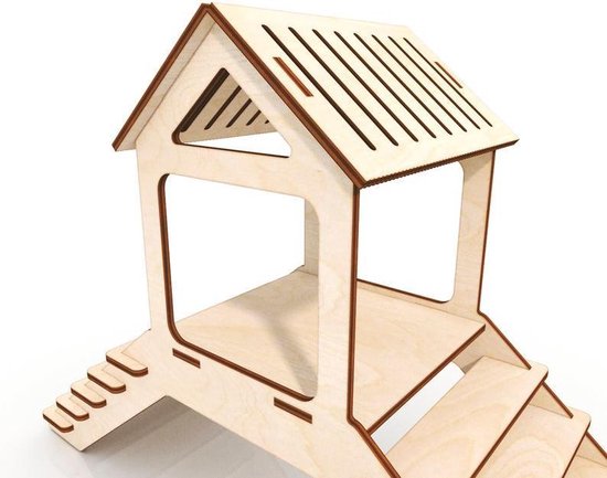 Hamster House | Houten huis |Huisje voor knaagdieren | Hamster | Muis ...