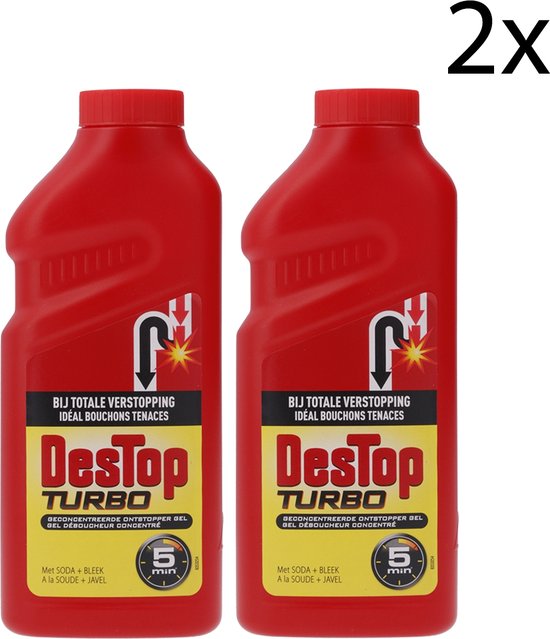 Destop Turbo - Déboucheur - 2 x 500 ml | bol.com