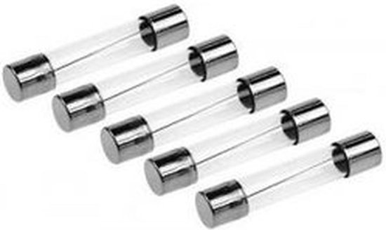 Glaszekering 6,3x32 T(traag) 2,5A per 5 stuks | bol