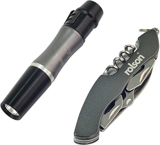 Rolson Zakmes / Multi tool met mini zaklamp | bol.com