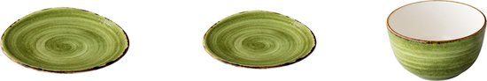 Q Authentic Jersey Servies Set Groen 18-delig - Krasbestendig ...