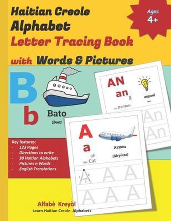 Haitian Creole Alphabet Letter Tracing Book with Words & Pictures ...