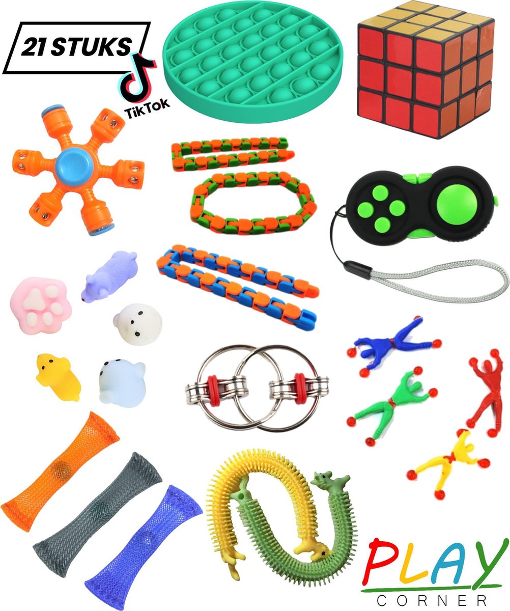 Fidget Toys Pakket - Pop It - Simple Dimple - Cube - Tangle - Mesh and ...