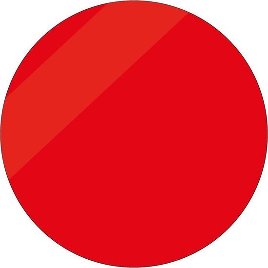 Blanco rood glans sticker, beschrijfbaar 50 mm - 10 stuks per kaart ...