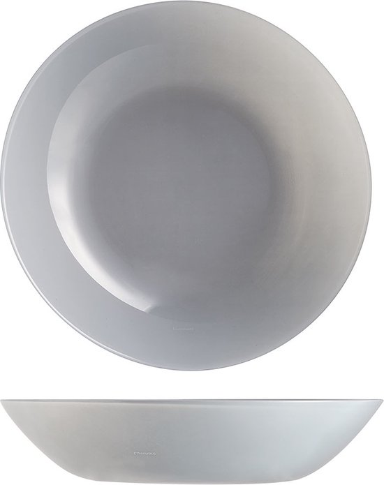 Luminarc Arty Brume Grijs Diepe Borden - Glas - D20cm - (set van 6) En ...