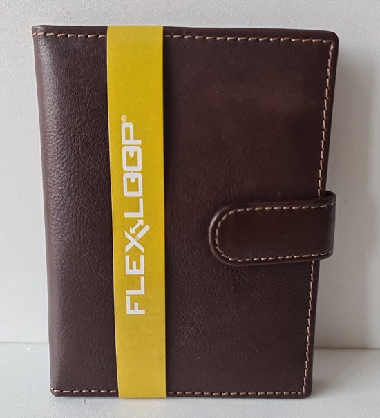 Flexloop Leren Mapje voor Rijbewijs/ID - Creditcardhouder - Dark Brown ...