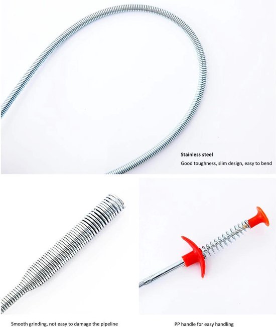 Gootsteen Ontstoppingsveer - RVS - 62 cm | bol