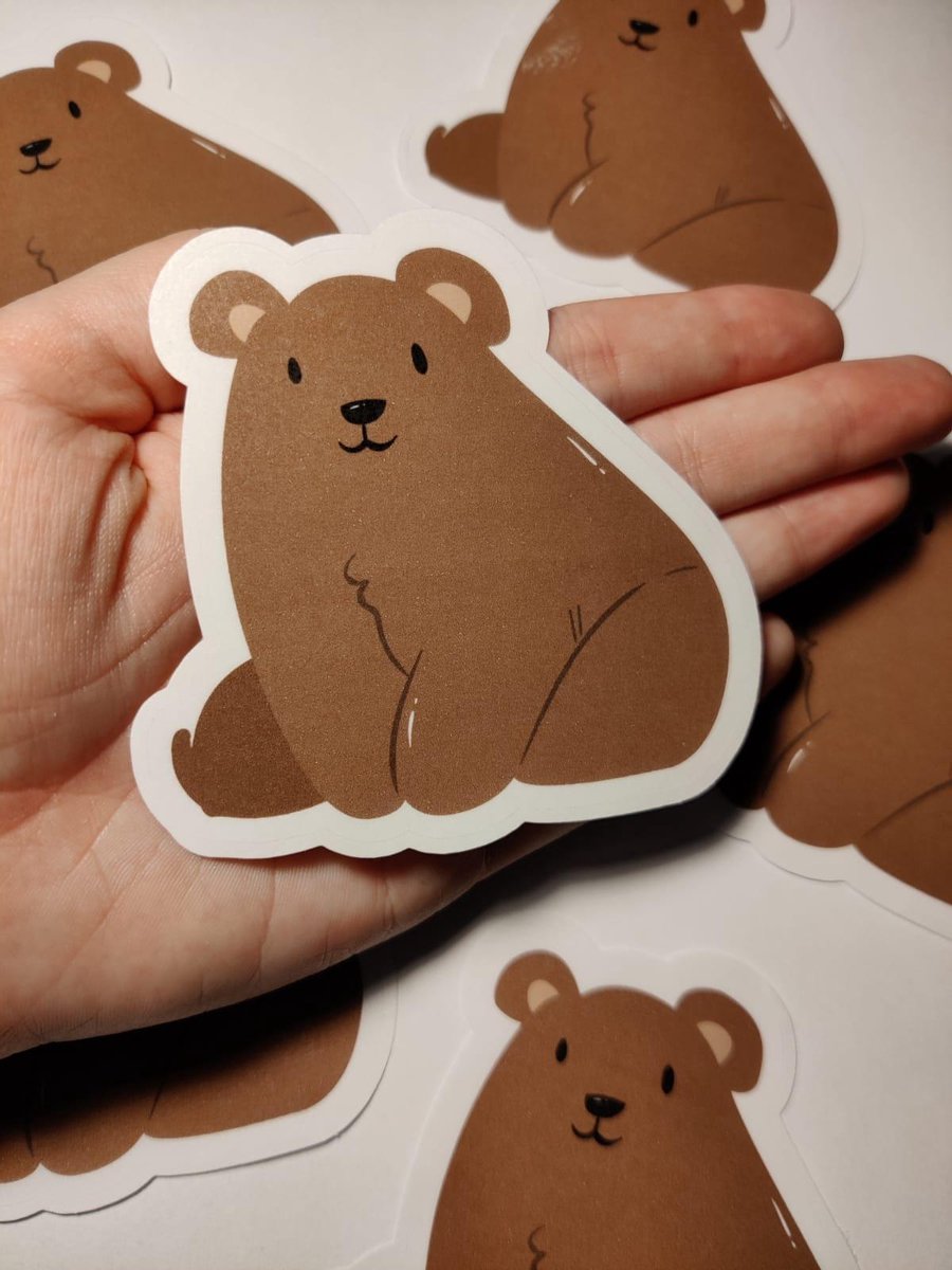 Beer Sticker - Zoogdieren Sticker Beren - Bruine Beer - Handgemaakte ...