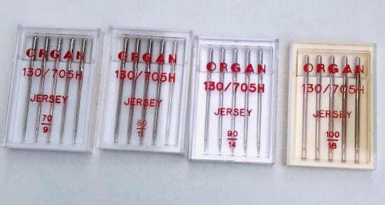 Organ Jersey/Stretch Naalden 70/9 - 80/11 - 90/14 - 100/16 20 stuks | bol