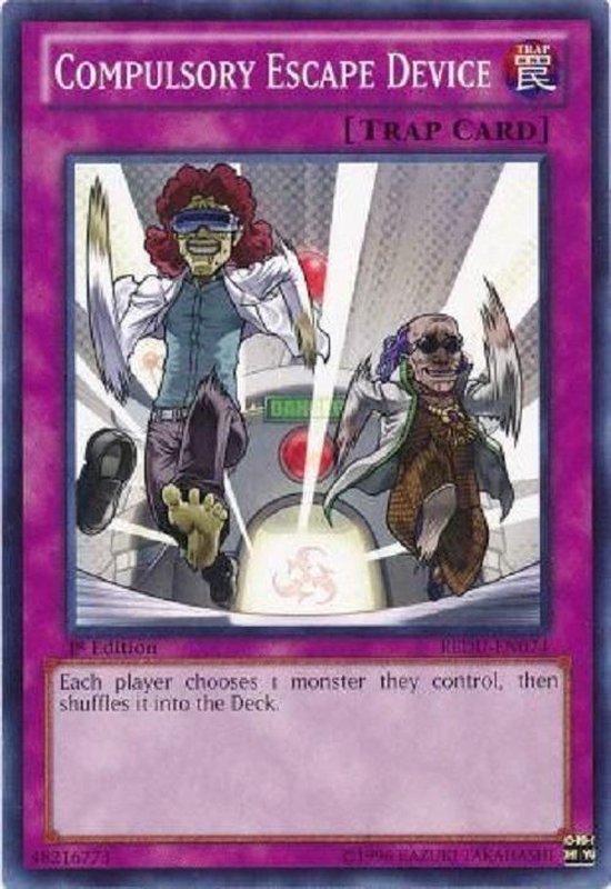 yu-gi-oh kaart Compulsory Escape Device - redu-en074 | Games | bol.com