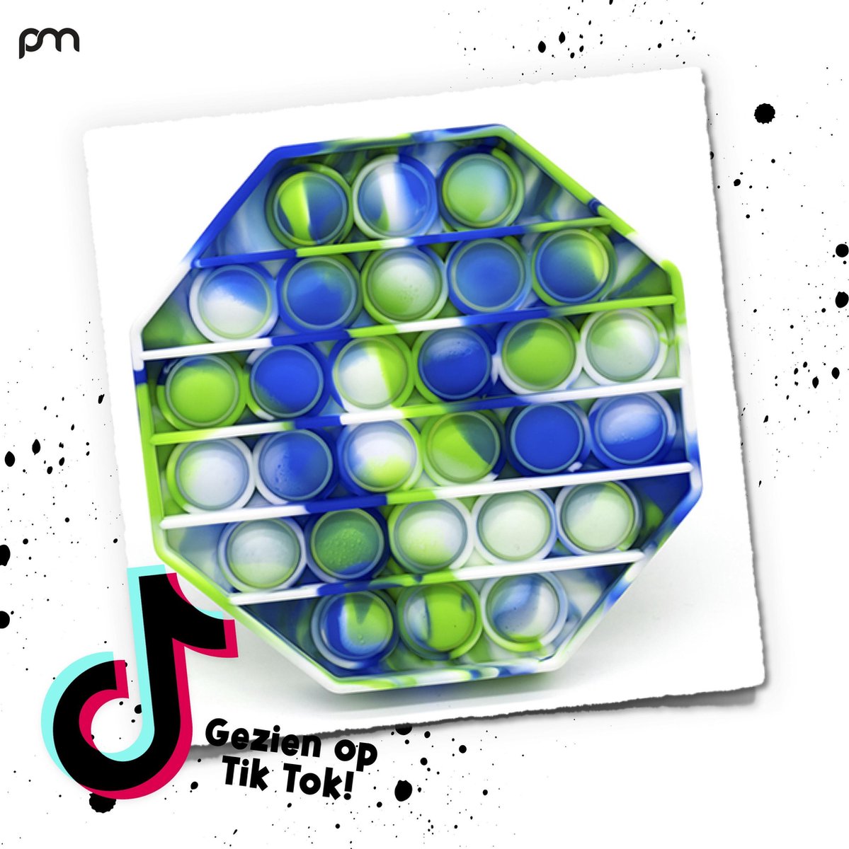 Pop it - Pop it Groen-Blauw-Wit - Pop it tie dye - Fidget pop it ...
