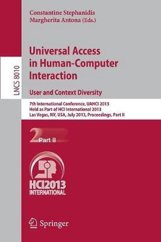 Universal Access in Human-Computer Interaction: User and Context Diversity |... | bol.com