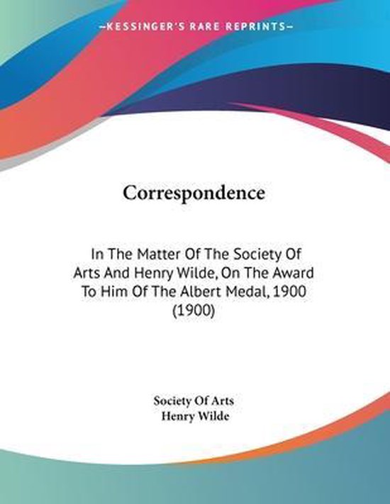 Correspondence, Society Of Arts | 9781104638399 | Boeken | bol.com