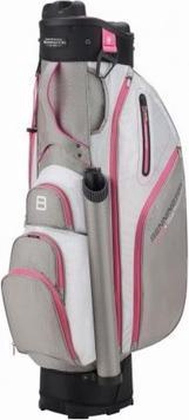 Bennington - Quiet Organizer 9 WR - Cartbag - golftas - Zilver/wit/roze ...