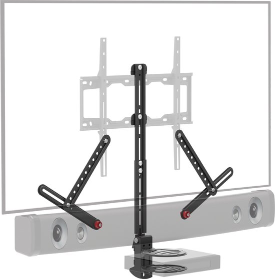 Barkan - TV Beugel met plank - Soundbar Beugel - Antislip - Zwart | bol