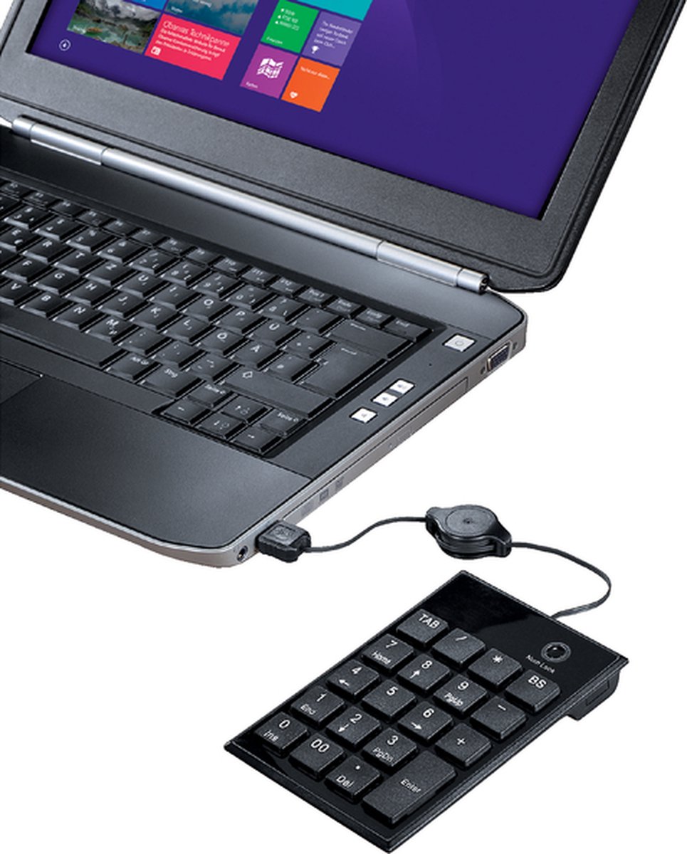 Hama Slimline Numeriek Toetsenbord SK140 Zwart | bol