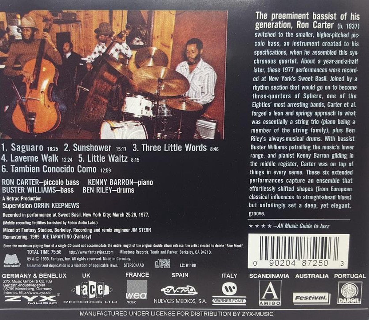 Piccolo, Ron Carter | CD (album) | Muziek | bol.com