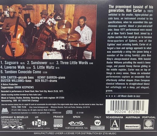 Piccolo, Ron Carter | CD (album) | Muziek | bol.com