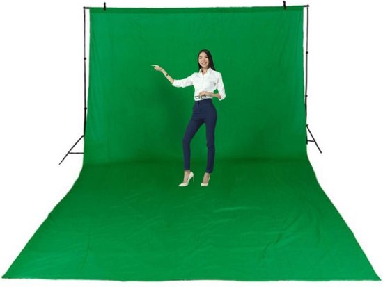 Green Screen - 3x6m - 300x600cm - Chroma Key - Groen doek ...