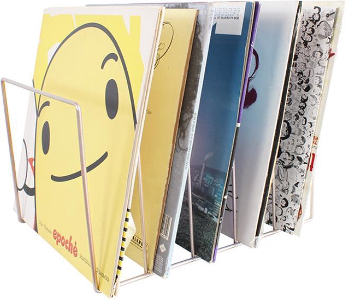 LP vinyl platen opbergrek - bladerrek 50 tot 60 vinyl lp platen - goud ...