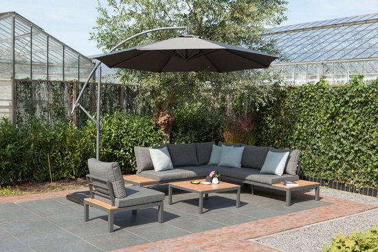 Exotan Parasol Buiten Roma - Aluminium - Antraciet - 265x350x350 | bol.com