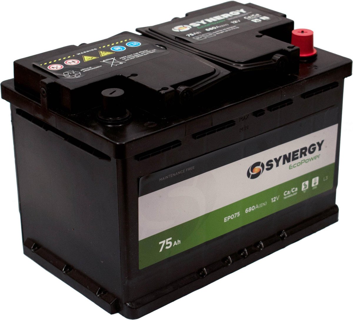 SYNERGY EcoPower 75Ah - 680A 12V R+ - Accu - Loodaccu Startaccu ...