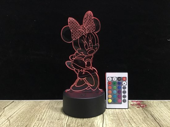 3D LED Creative Lamp Sign Minnie Mouse - Complete Set | bol.com